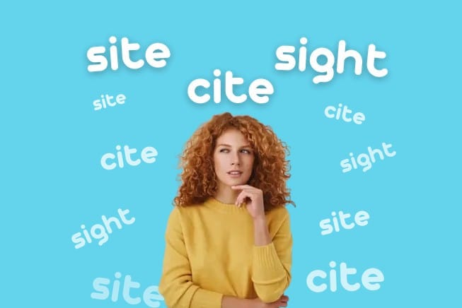 Чем отличается Site, Sight, Cite — Объясняем за 15 Секунд!